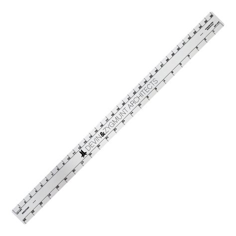 18 Stainless Steel Architect Or Engineer Ruler Executive Line