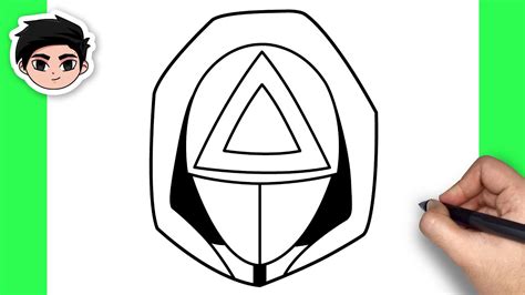 How To Draw Pink Worker Triangle Squid Game Easy Step By Step YouTube