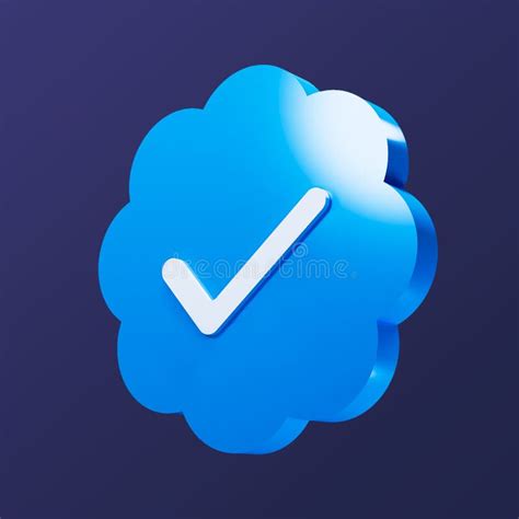 Verification Badge Icon On Minimal Isolated Background Blue Check 3d