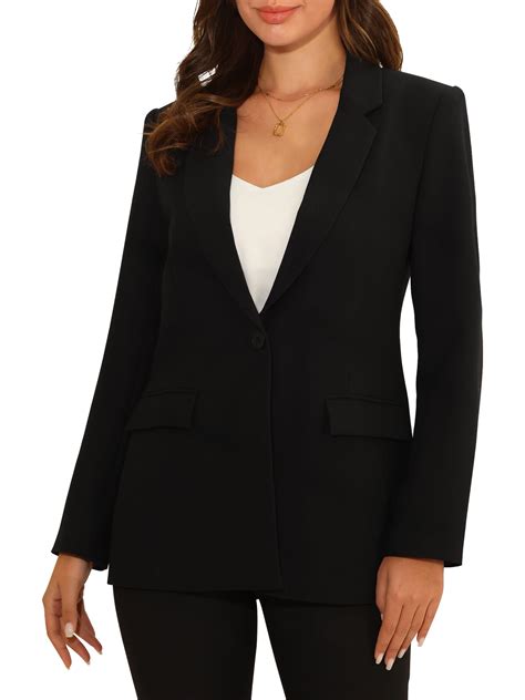 Inspire Chic Womens Professional Blazer One Button Classic Work