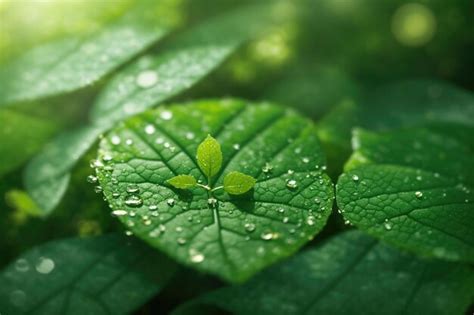 Premium Photo Co2 Reducing Icon On Green Leaf With Water Drop Ai