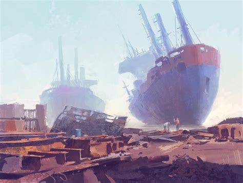 Anthony Brault Original Highres 2boys Abandoned Barrel Blue Sky