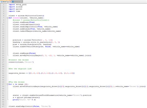 Unable To Control Multiple Drones On Independent Schedules Issue Microsoft AirSim GitHub