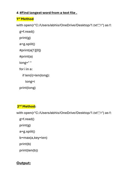 Longest Word Finder In Python Pdf