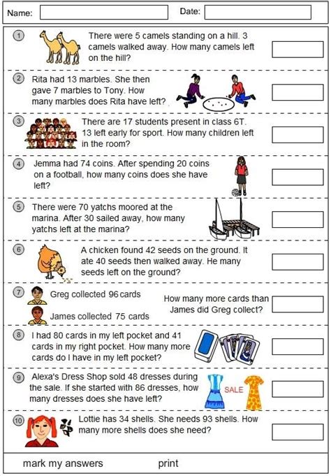 Printable Problem Solving Worksheets