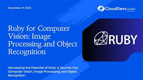 Ruby For Computer Vision Image Processing And Object Recognition