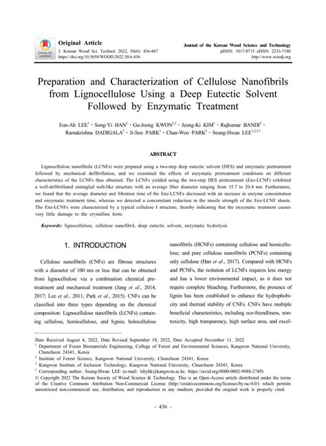 Pdf Preparation And Characterization Of Cellulose Nanofibrils From
