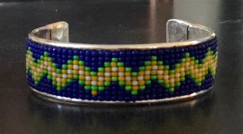 Beaded Cuff Braclet Etsy