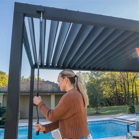 14x10 Sarasota Steel Louvered Pergola Backyard Discovery