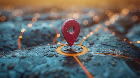 Premium Photo Red Pin On Map