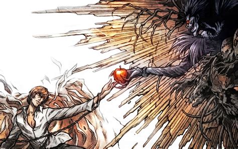 Light Yagami Kira And Ryuk Shinigami From Death Note 4k Wallpaper Download
