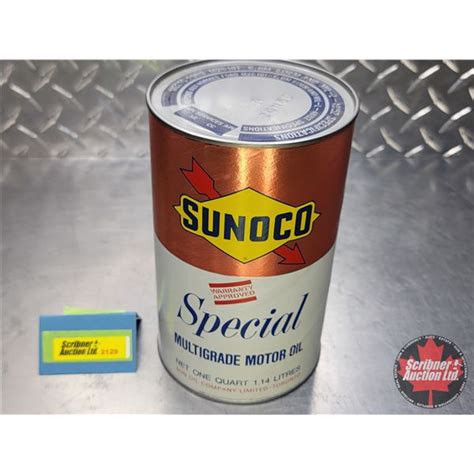 Oil Tin Sunoco Special Multigrade Motor Oil Cardboard 6 12h X 4