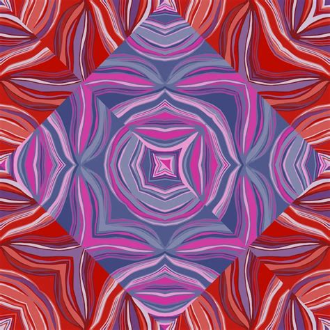 Premium Vector Psychedelic Kaleidoscope Seamless Pattern Geometric