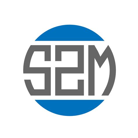 Szm Letter Logo Design On White Background Szm Creative Initials Circle Logo Concept Szm
