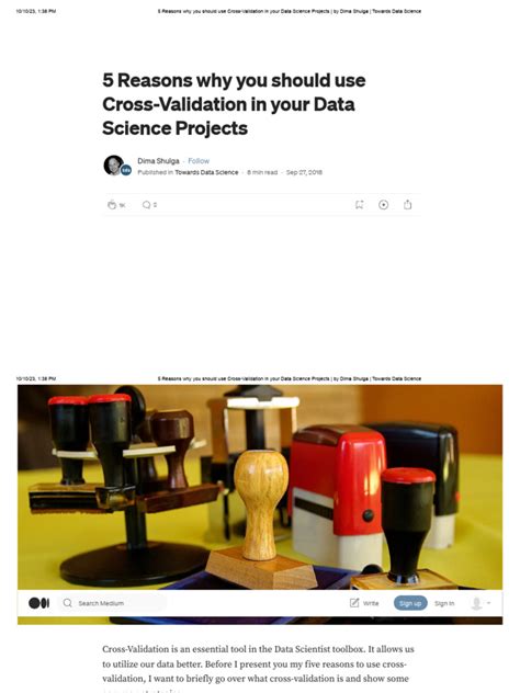5 reasons why you should use cross validation in your data science projects by dima shulga