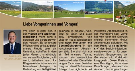 Vomp Gemeinde Startseite Service Aktuelles Gemeindemitteilung