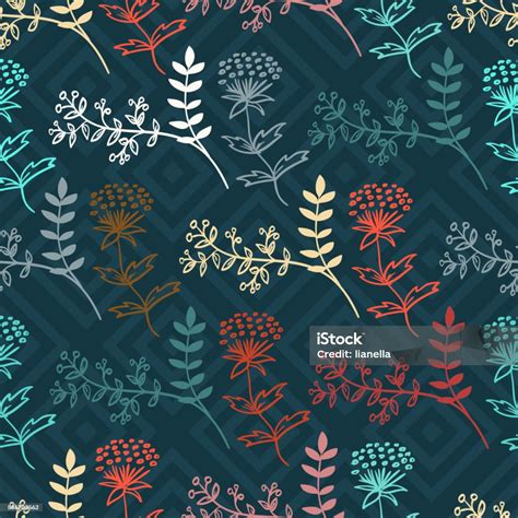 Vector Floral Pattern Stock Illustration Download Image Now Backgrounds Design Floral
