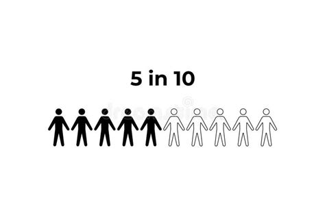 5 In 10 Representation Of A Proportion Human Figure Icon Statistic