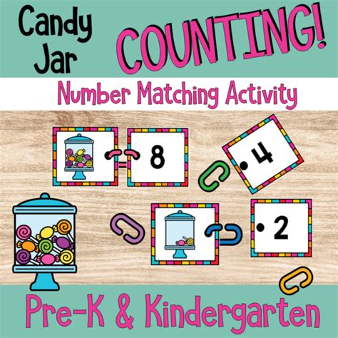 Candy Jar Number Match Counting Activity For Pre K And Kindergarten