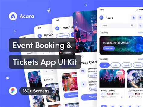 Acara Event Booking And Tickets App Ui Kit By Sobakhul Munir Siroj On