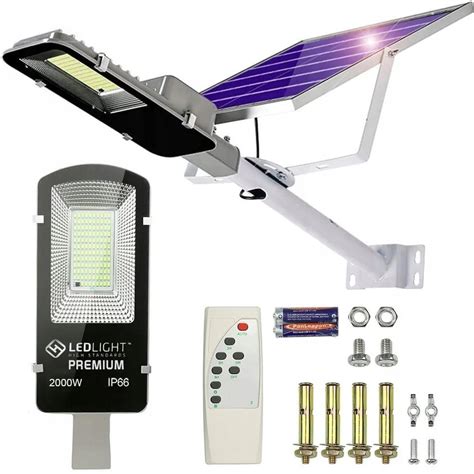 Lampa Solarna Uliczna Latarnia Ogrodowa Zewnetrzna Na Slup Pilot Uchwyt