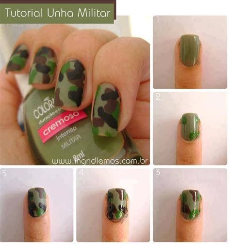 Camouflage Nail Art Tutorial Military Nail Colors Camo Nails