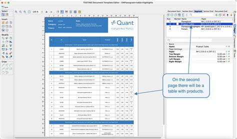 Published Planogram Document Template Manual Quant Intelligent Retail Platform