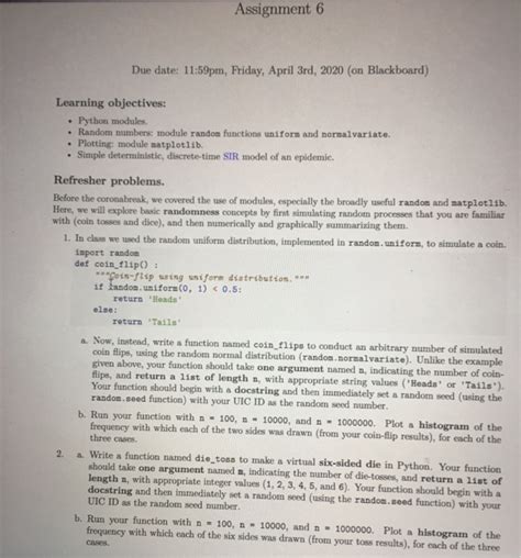 Solved Assignment Due Date Pm Friday April Rd Chegg