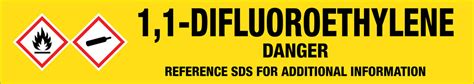 1 1 Difluoroethylene [cas 75 38 7] Ghs Pipe Marking Label