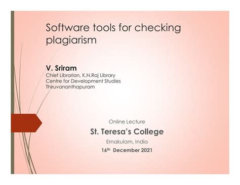 Software Tools For Checking Plagiarism Pdf