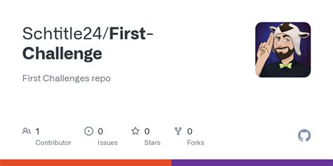Github Schtitle24first Challenge First Challenges Repo