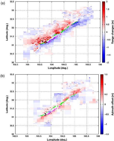 A Observed Range Offset Data Positive Negative Values Show The