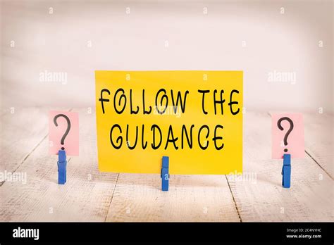 Conceptual Hand Writing Showing Follow The Guidance Concept Meaning
