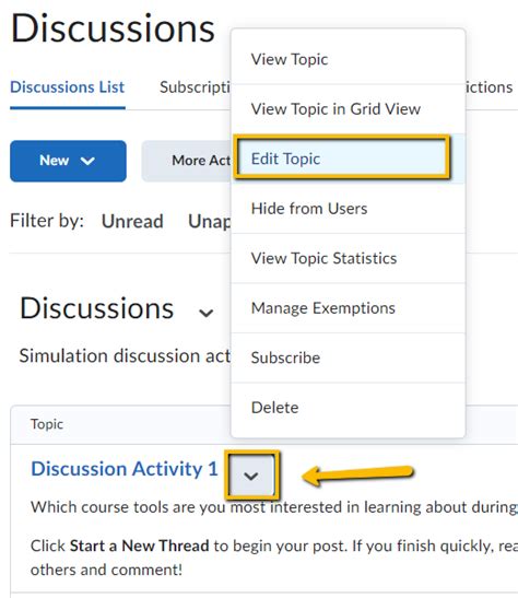 How To Edit A Discussion Forum And Topic Csp It Ticketing
