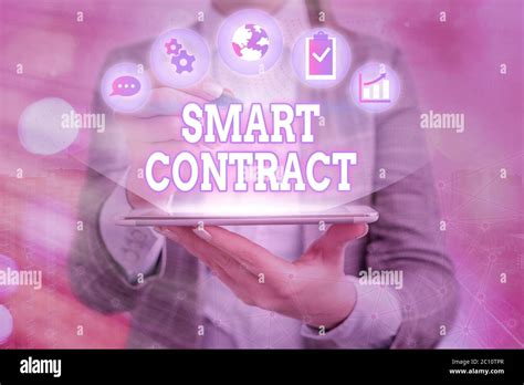 Handwriting Text Writing Smart Contract Conceptual Photo Digital