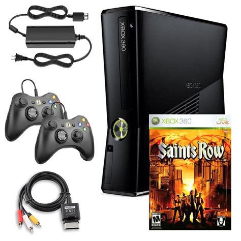 Restored Xbox 360 S 250gb Game Console Black With Saint Rows And 2