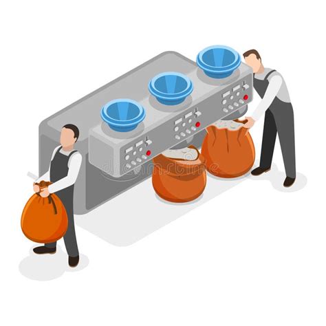 3d Isometric Flat Vector Illustration Of Wheat Manufacture Process