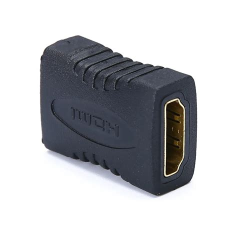 Pc Black Professional HDMI Female To HDMI Female Extender HDMI Cable Cord Extension Adapter