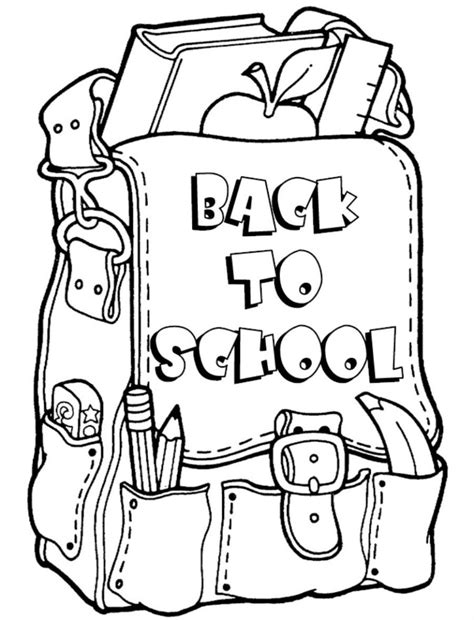 Back To School Coloring Page And Coloring Book