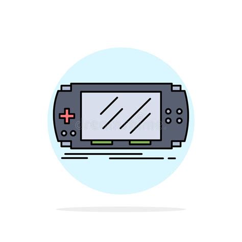 Console Device Game Gaming Psp Flat Color Icon Vector Stock Vector