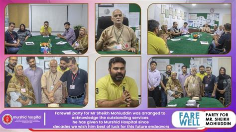 Murshid Hospital On Linkedin Farewell Party For Mr Sheikh Mohiuddin