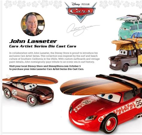 Take Five A Day Blog Archive Disney Pixar Cars John Lasseter