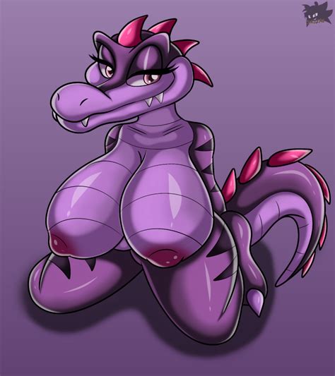 Rule 34 Big Breasts Breasts Crocodile Crocodilian Crocodylid Fan Character Female Half Closed