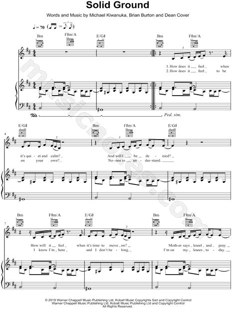 Michael Kiwanuka Solid Ground Sheet Music In B Minor Transposable