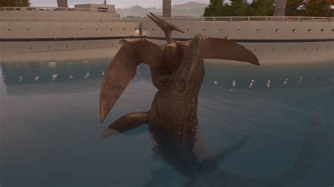Mosasaurus Pteranodon Scene Workshop Jurassic World Evolution 3