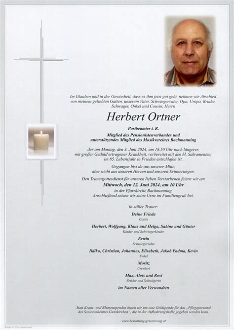 Herbert Ortner Bestattung Grünzweig