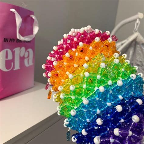 Rainbow 3d Rotating Kandi Monster Cuff Etsy