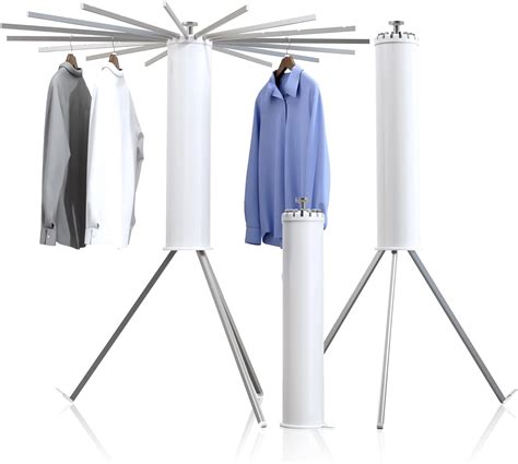 Foldable Tripod Clothes Drying Rack Umbrella Dryer With 16 Rods Space