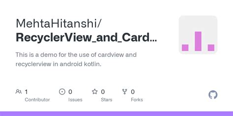 Github Mehtahitanshi Recyclerview And Cardviewdemo This Is A Demo For The Use Of Cardview And