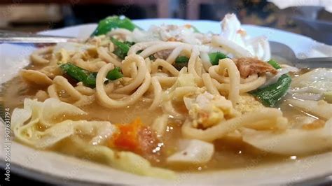 Chicken Noodle Soup The Traditional Food Of Javanese That Call Bakmi Jawa Indonesia Or Java
